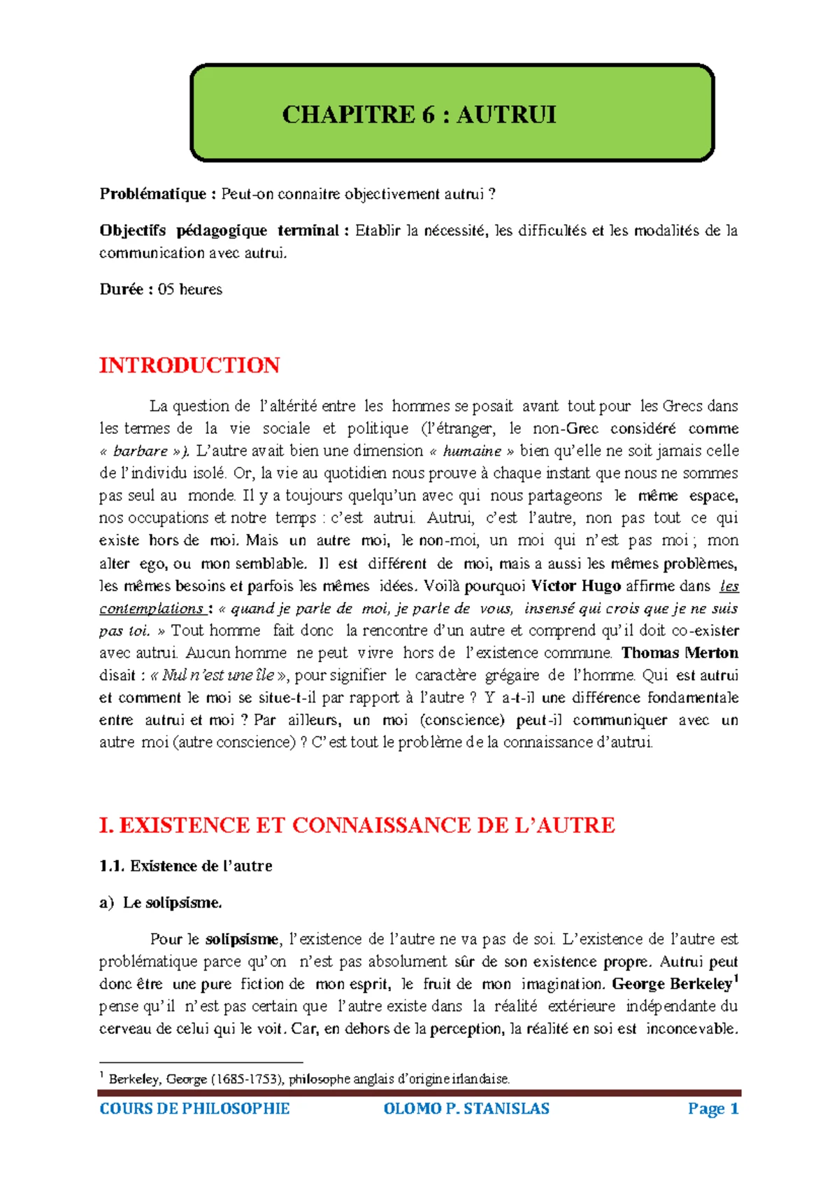 Cours sur le bonheur - LE BONHEUR INTRODUCTION Le bonheur paraît être ...
