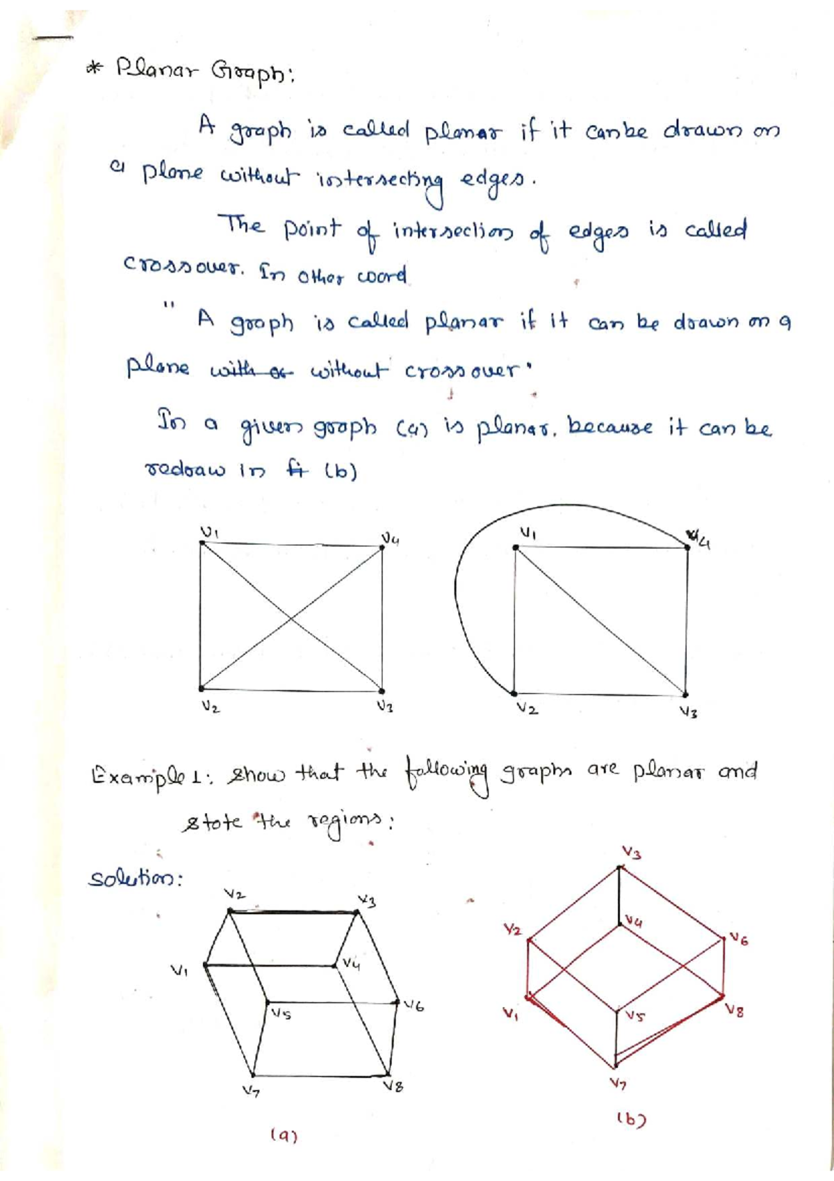 Planar Graphs: Properties, Examples, and Theorems (MATH 101) - Studocu
