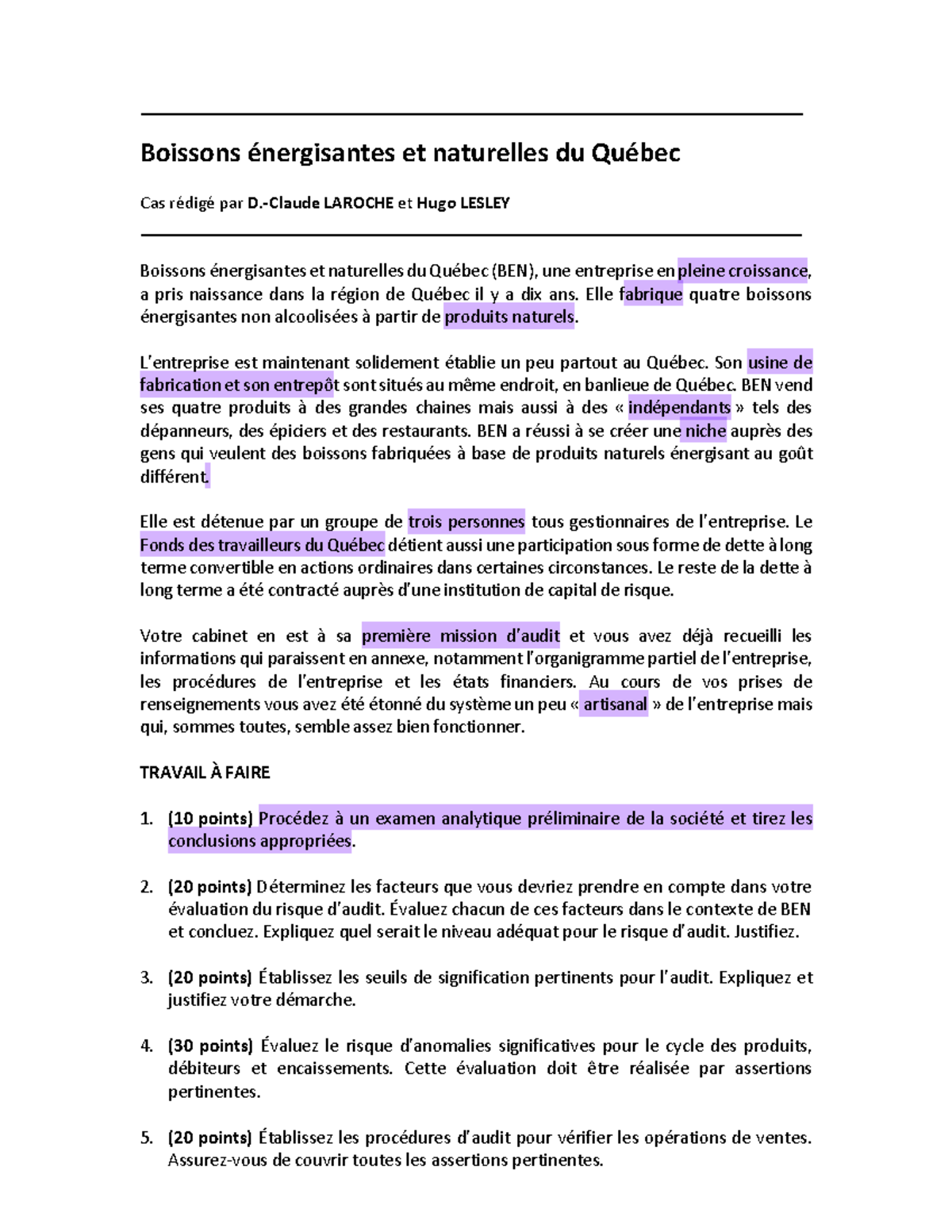 BEN boissons energisantes-énoncé V2024 - Boissons énergisantes et ...