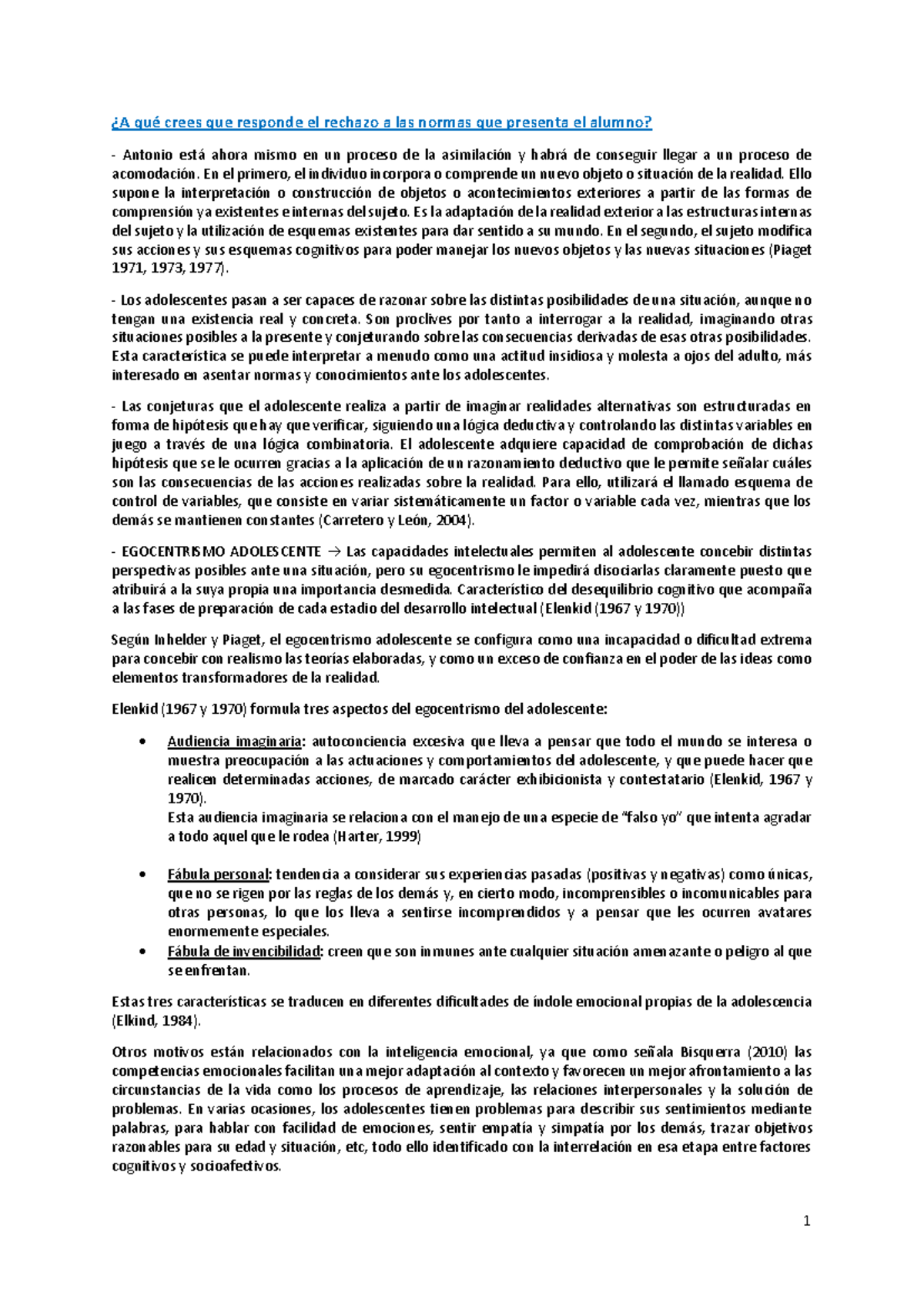 Redacción Teórica sobre el Rechazo de Normas - CASO Máster TODA - Studocu