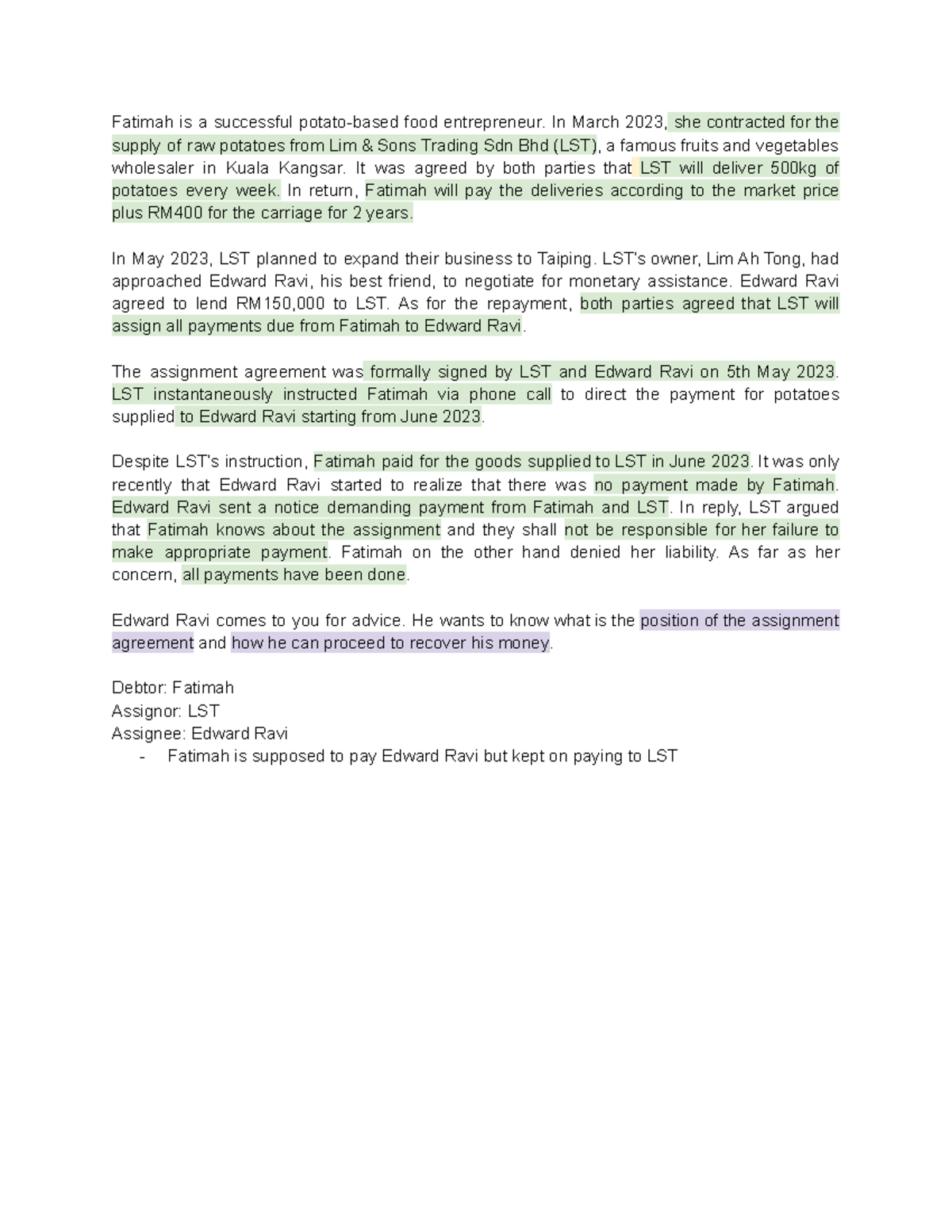 4th equity tuto - ljhoho - Fatimah is a successful potato-based food ...