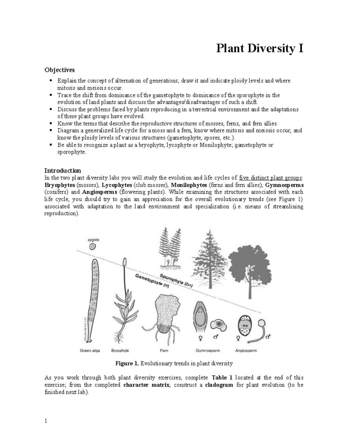 Plant Diversity I: Evolution and Life Cycles of Land Plants - Plant ...