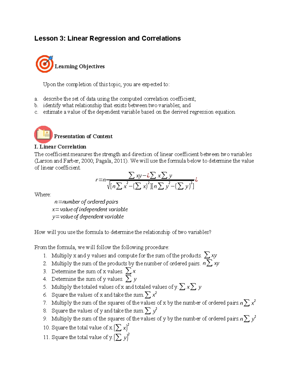 Lesson 4 Finals: Understanding Linear Regression & Correlation Concepts - Studocu