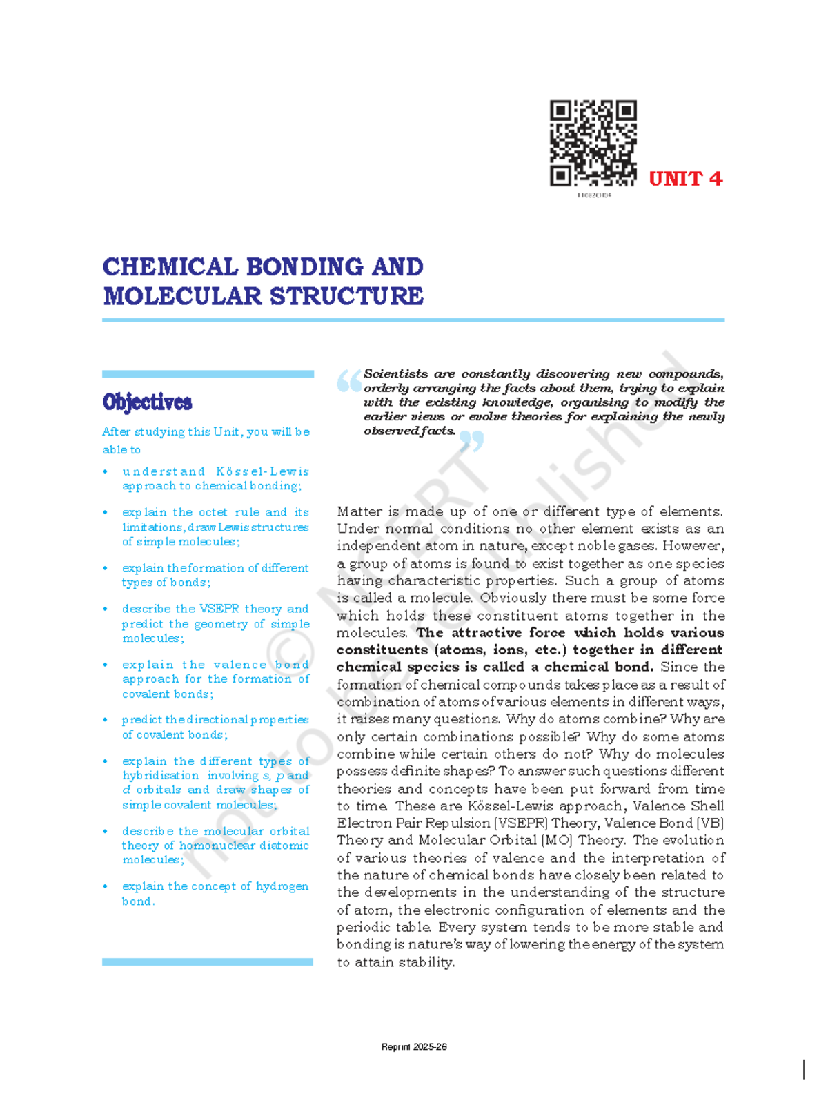 Kech104 - Unit 4: Chemical Bonding & Molecular Structure Notes - Studocu