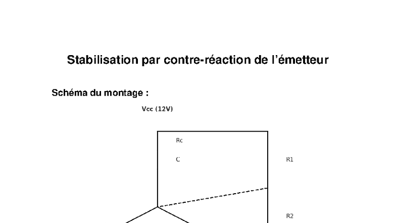 Stabilisation Emetteur Complet - Stabilisation par contre-réaction de l ...