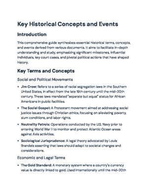 Key Events and Figures of Early to Mid-20th Century History (HIST 101 ...