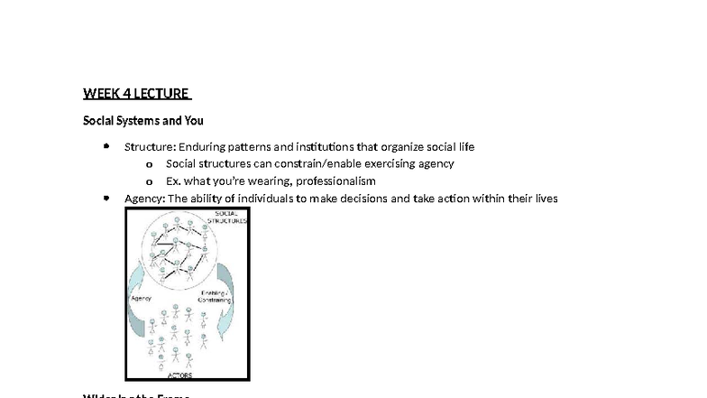 Week 4 Lecture: Social Systems, Structures, and Class Inequality - Studocu
