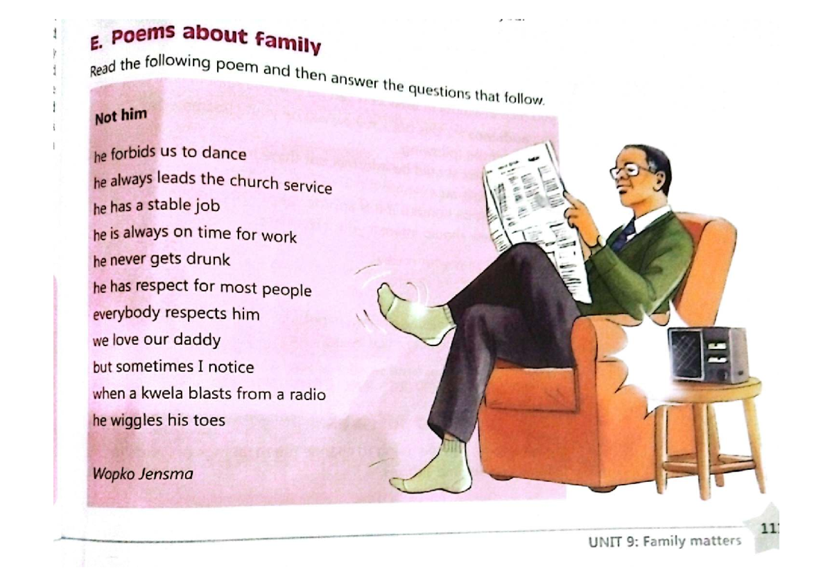 E. Poems About Family: Analysis of "Not Him" by Wopko Jensma - Studocu