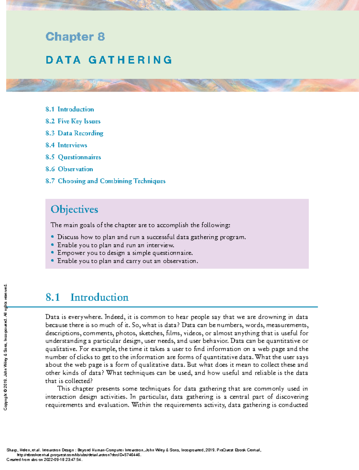 Chapter 8: Data Gathering Techniques in Interaction Design (ID 101) - Studocu