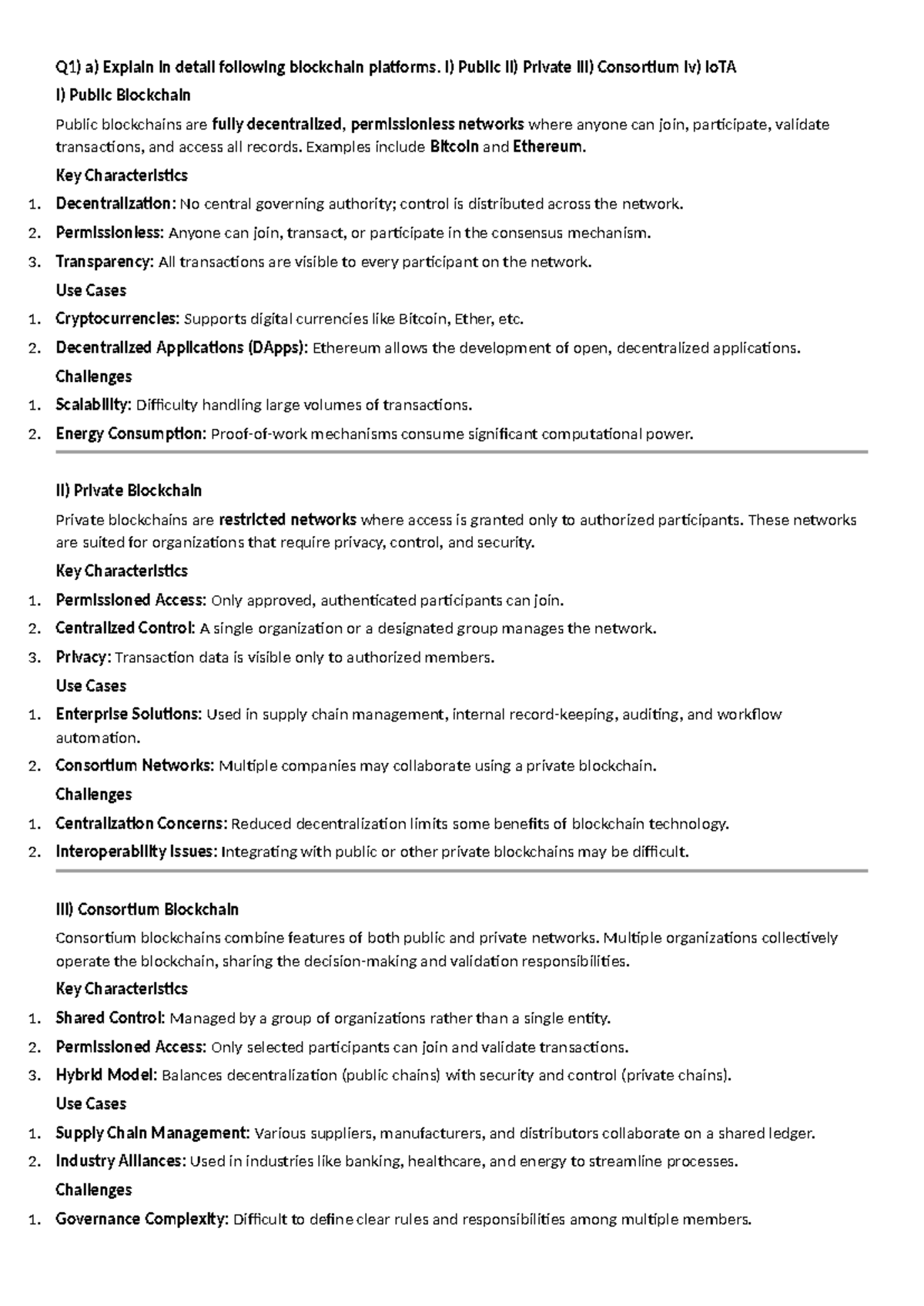 Endsem: Detailed Analysis of Blockchain Platforms and Consensus ...