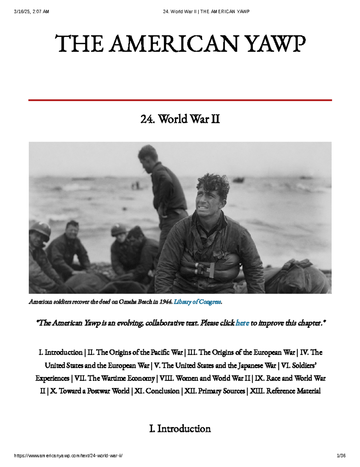 24. World War II: An Overview from The American Yawp - Studocu
