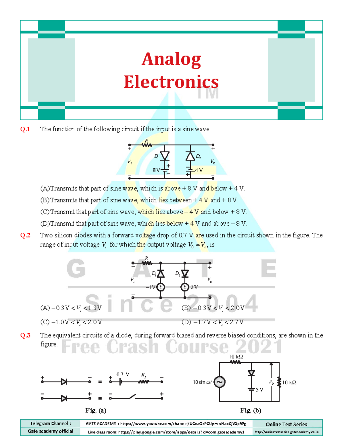 Analog Electronics Crash Course: Key Concepts & Practice Problems - Studocu