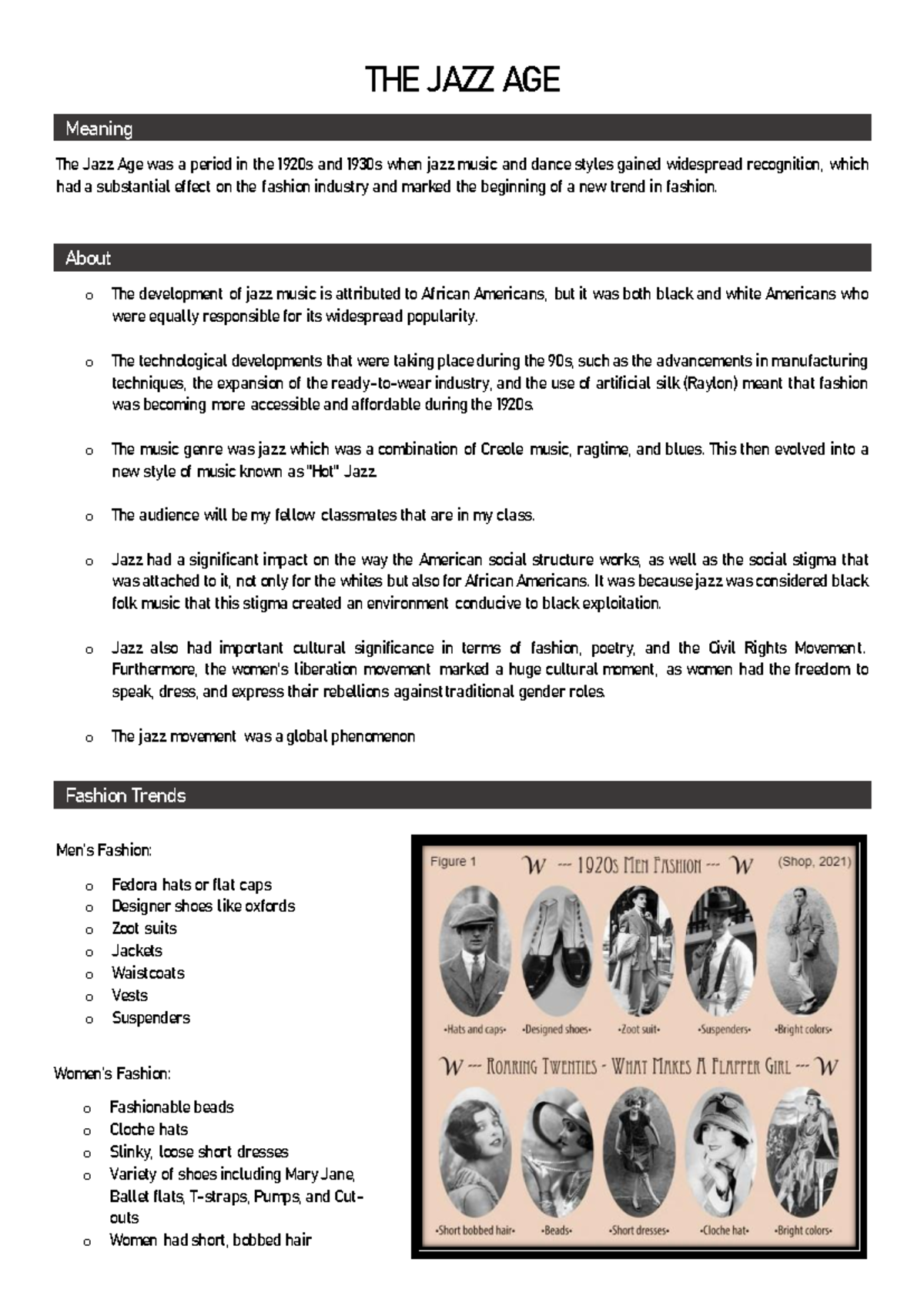 DCX101 Assessment 2 Student Examplar - Men9s Fashion: o Fedora hats or ...
