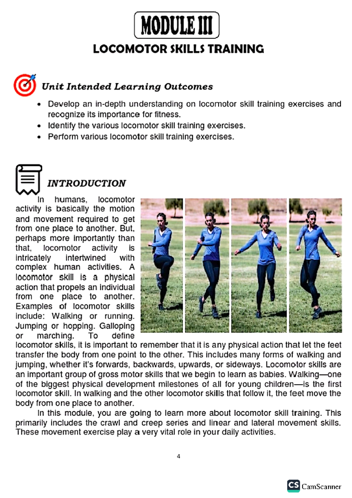 CS 4: Comprehensive Overview of Locomotor Skill Training Techniques ...