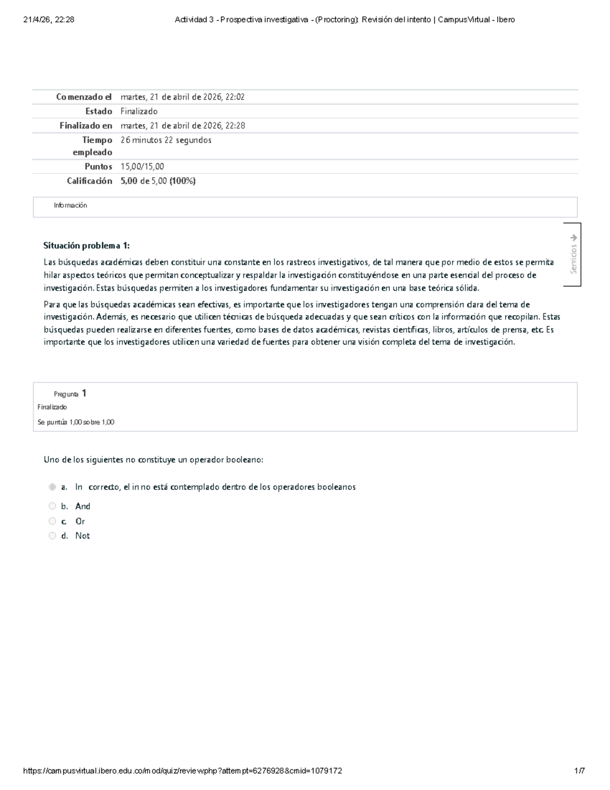 Actividad 3: Prospectiva Investigativa (Proctoring) - Revisión y ...