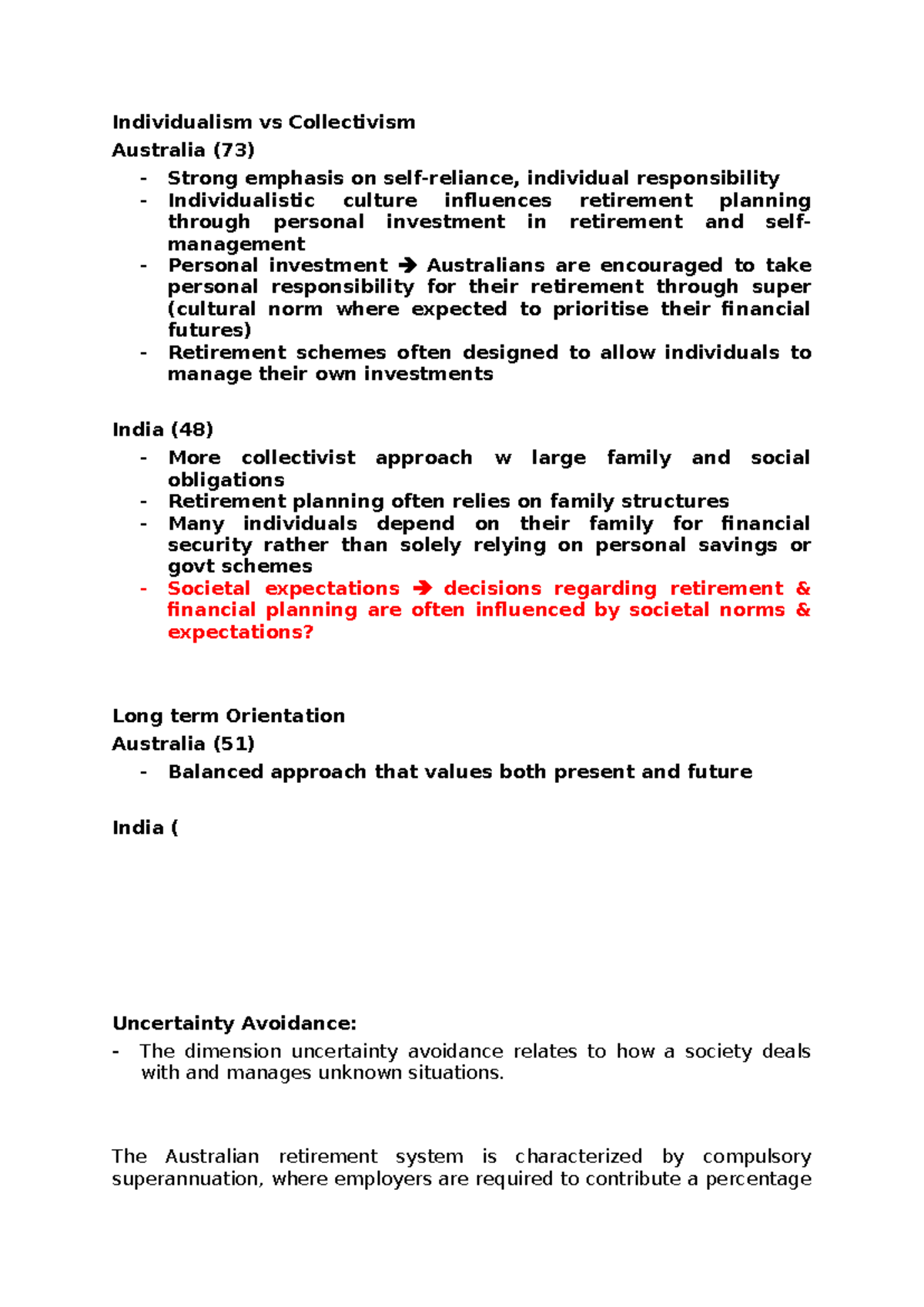 Individualism vs Collectivism in Retirement Planning: Australia vs ...