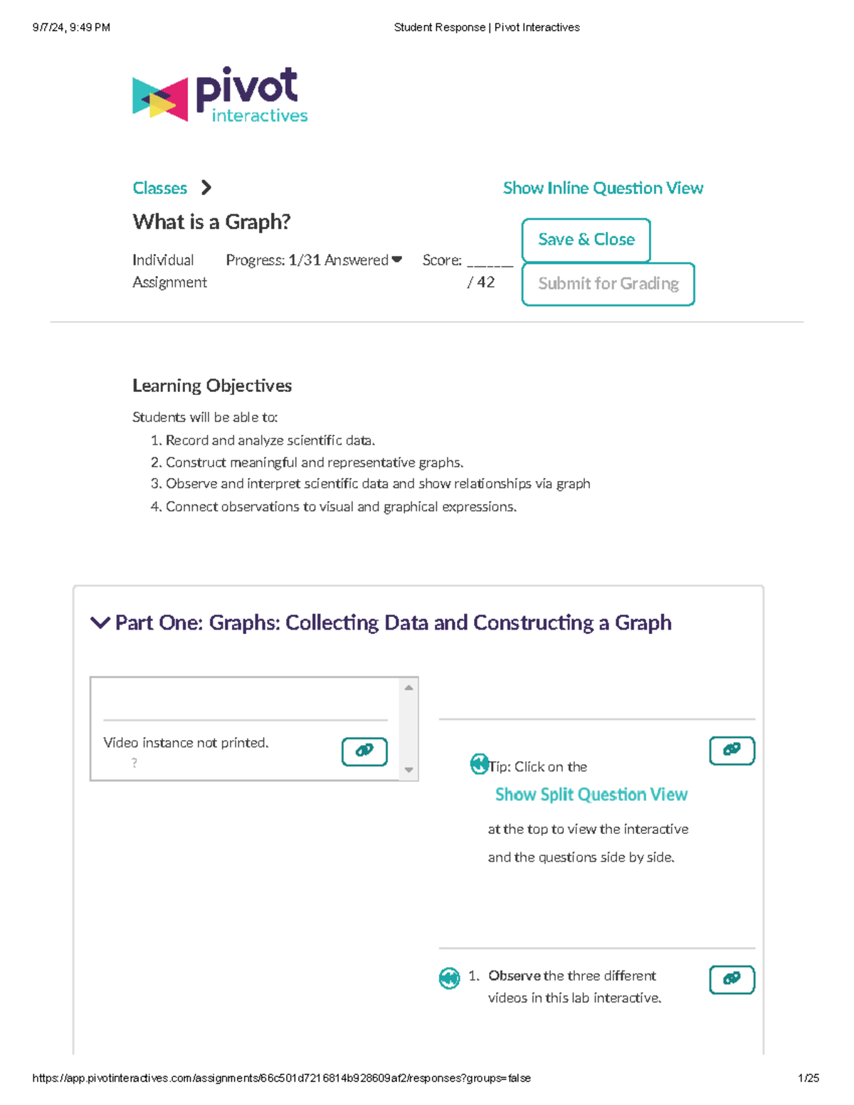 Student Response Pivot Interactives - Classes Show Inline Queson View ...