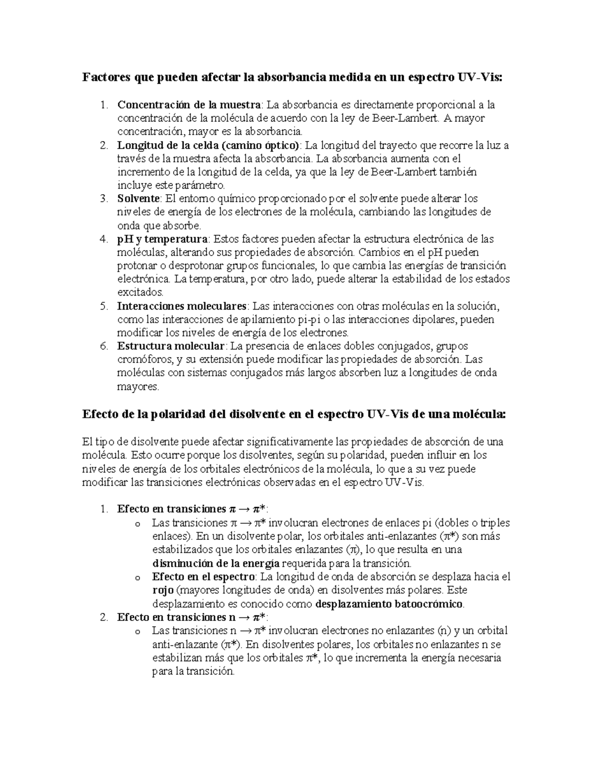 Factores que Afectan la Absorbancia en Espectros UV-Vis: Análisis y ...