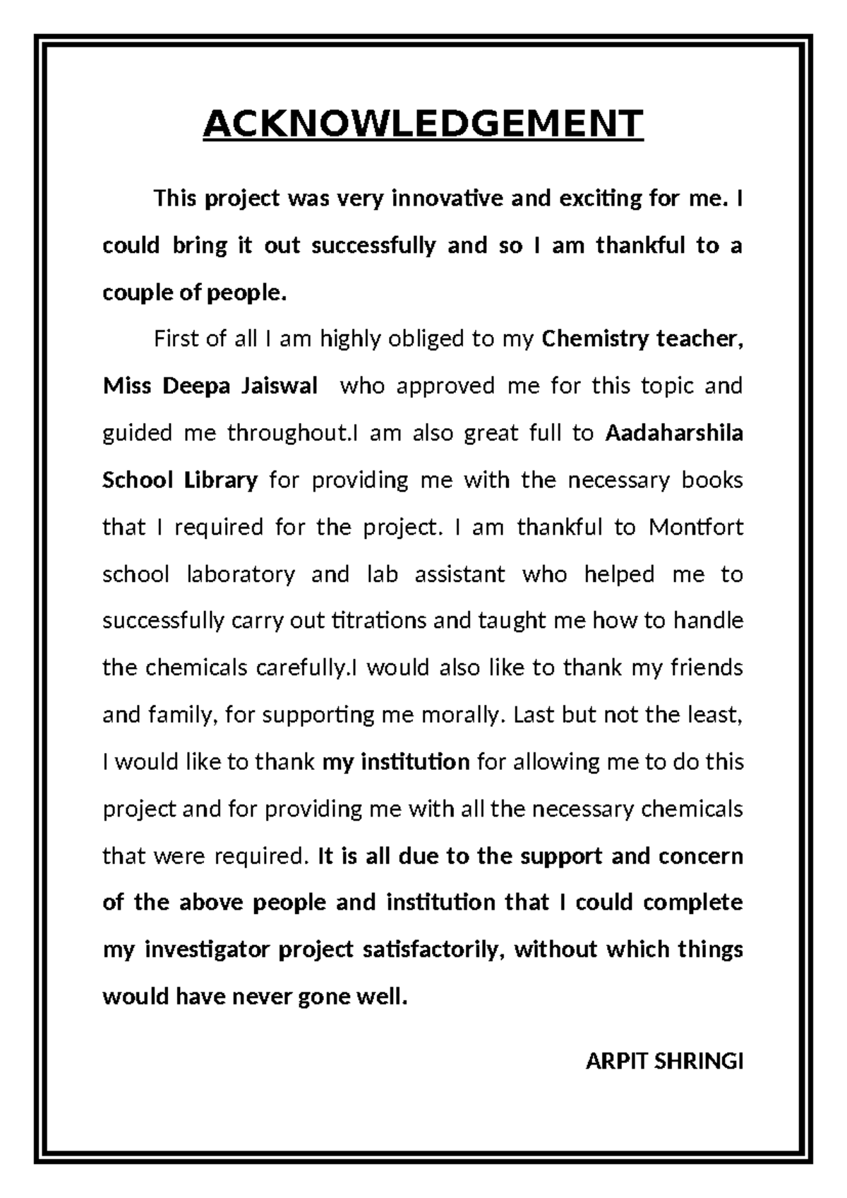 Chemistry XII Project: Study of Oxalate Ion in Guava Fruit - Studocu