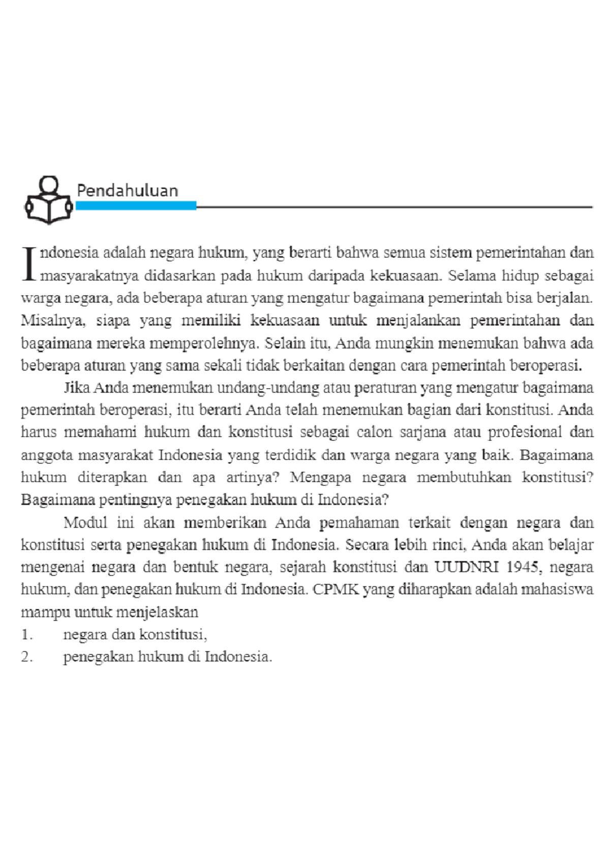 Modul 4 PKN: Negara, Konstitusi, dan Penegakan Hukum di Indonesia - Studocu