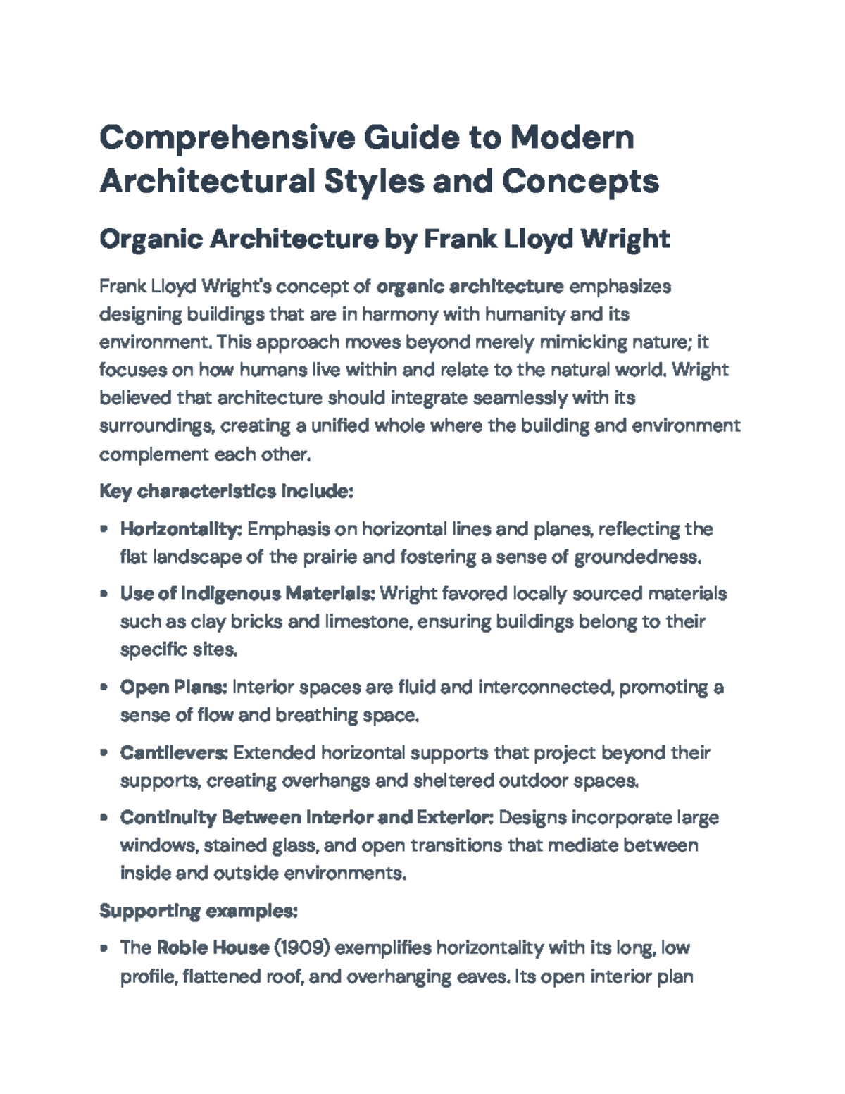 Comprehensive Guide to Modern Architectural Styles (ARCH 101) - Studocu
