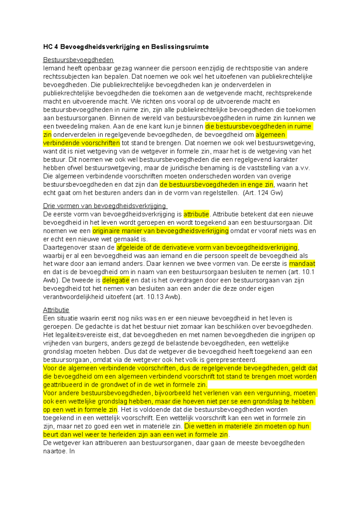 HC 4 Bevoegdheidsverkrijging en Beslissingsruimte (Beoordelingsruimte en Beleidsruimte) - HC 4 ...