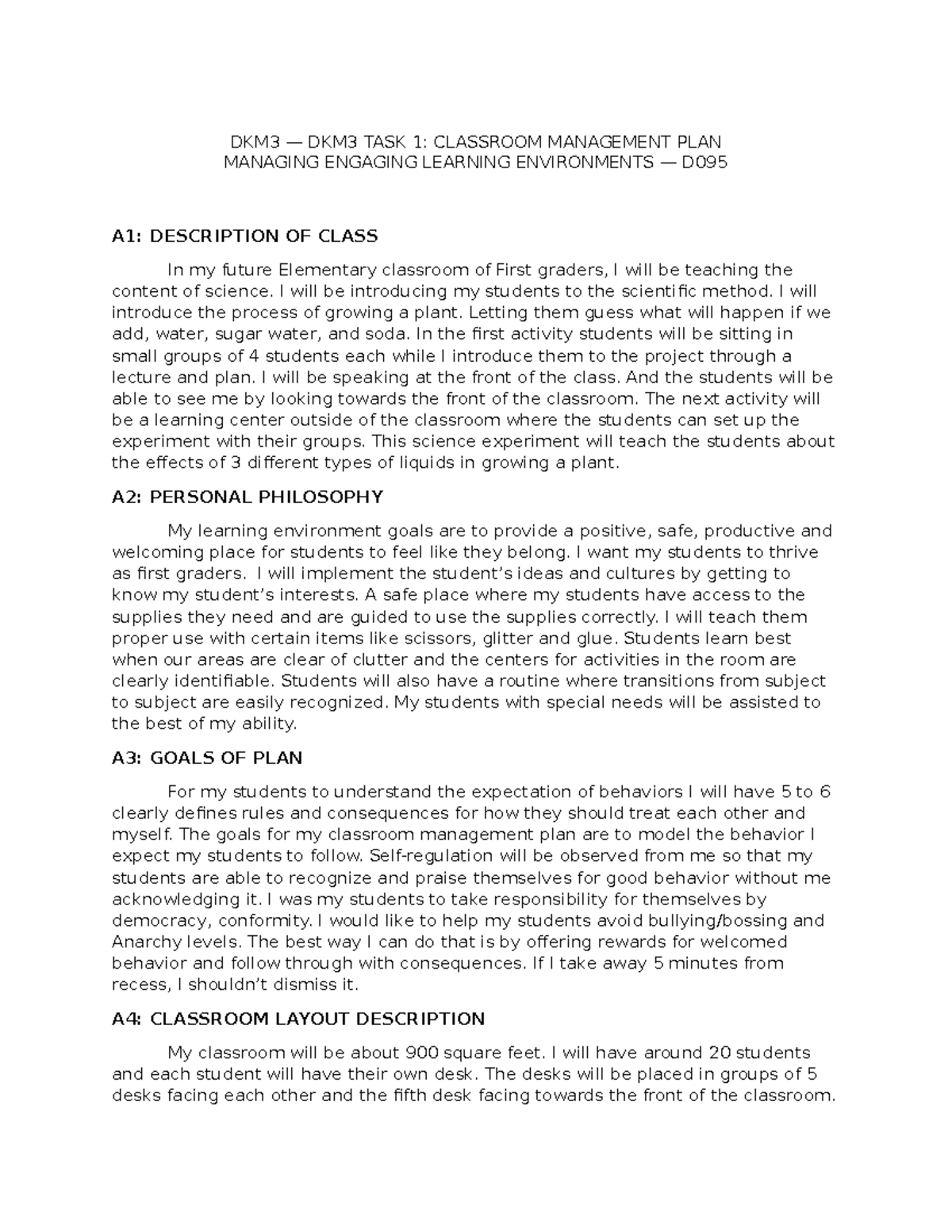 D095- Task 1 - Task 1 was completed in my own works. - DKM3 — DKM3 TASK ...