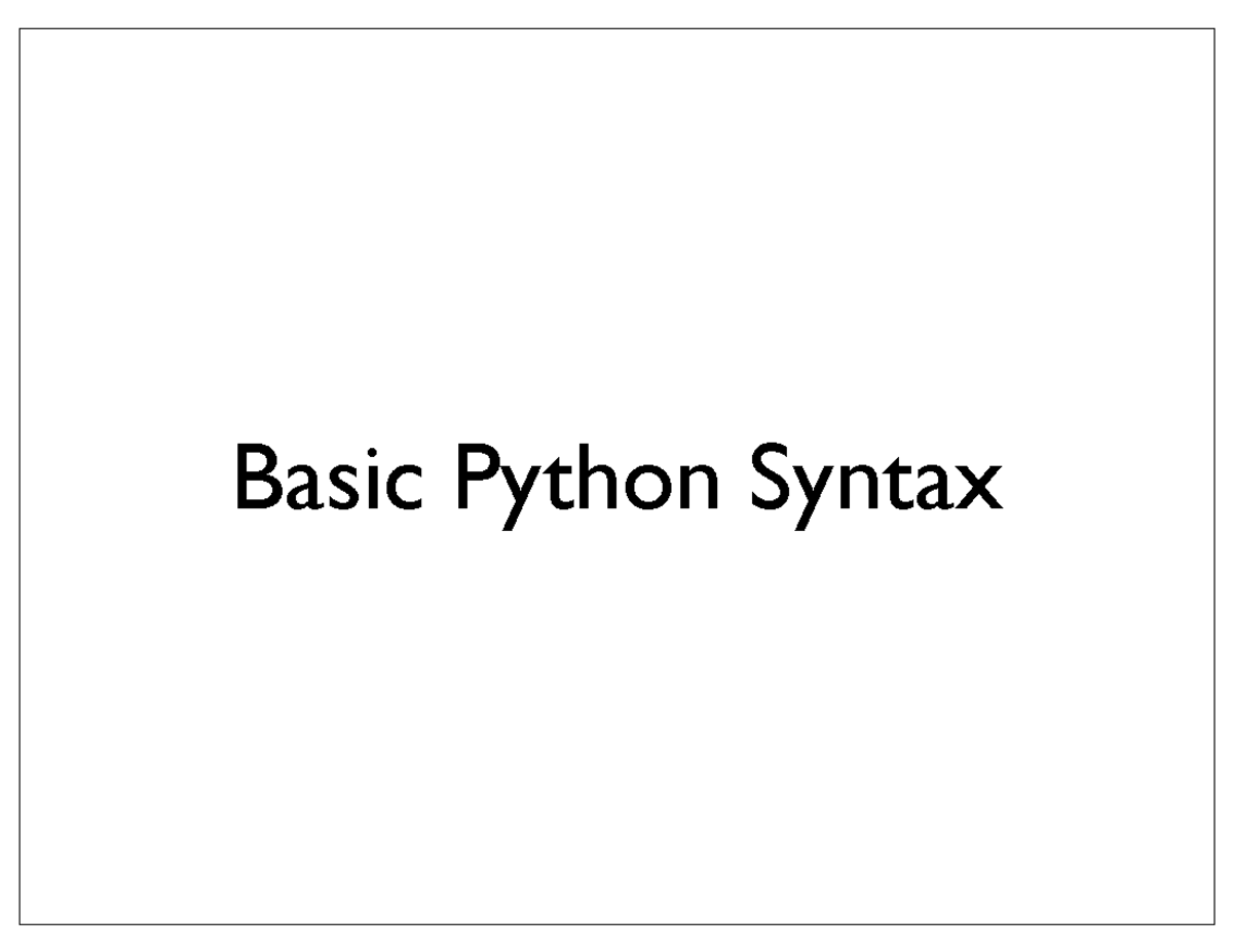 Python syntax list string - Basic Python Syntax Numbers and Strings ...