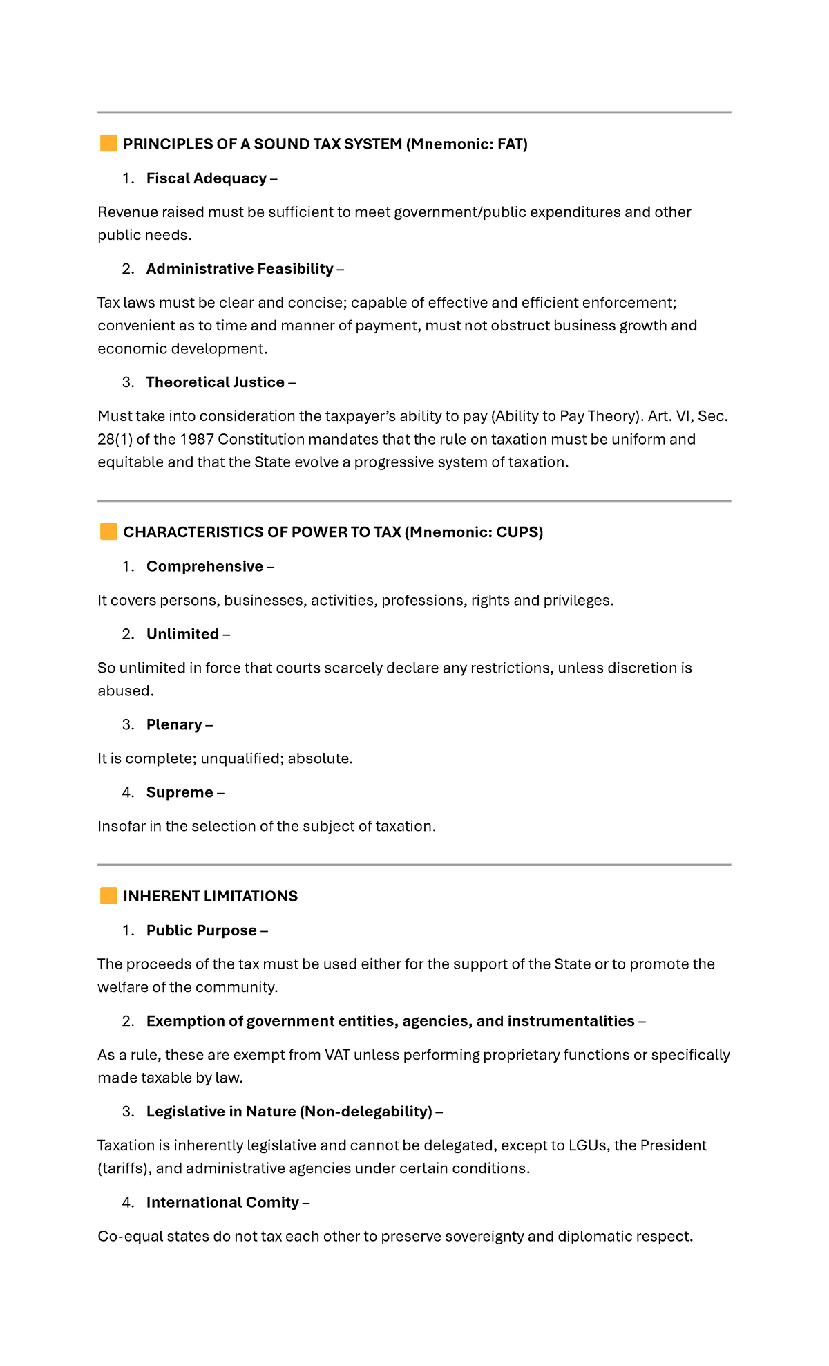 Principles of a Sound Tax System (FAT): Key Concepts and ...