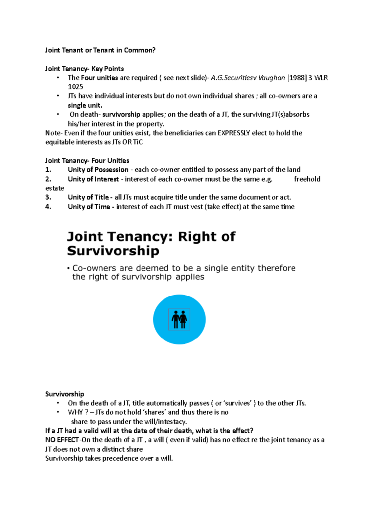 Co ownership pt 2 - Joint Tenant or Tenant in Common? Joint Tenancy ...