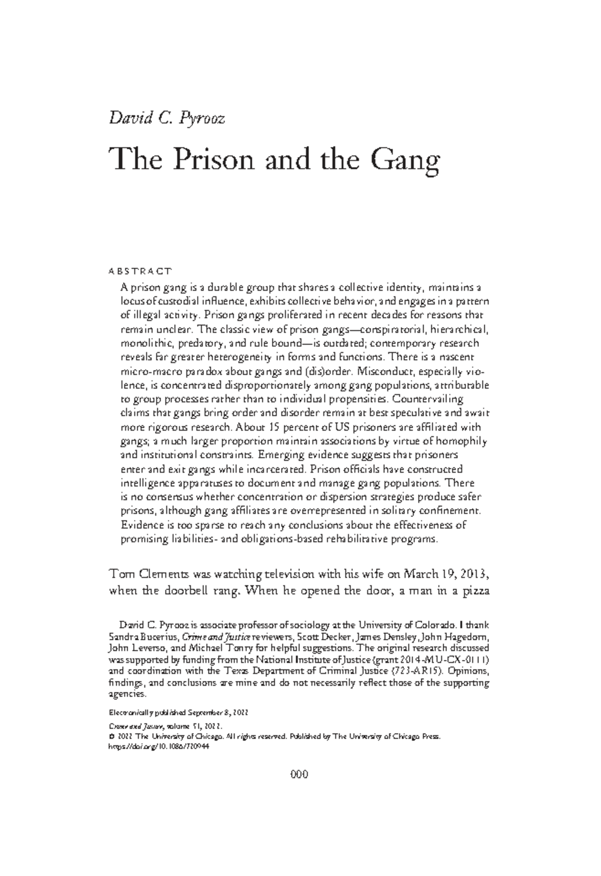 The Prison Gang: Dynamics, Misconduct, and Rehabilitation Insights (CRJ 301) - Studocu