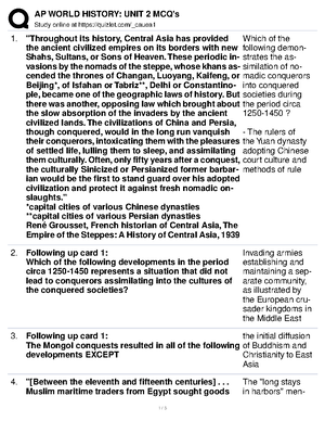 AP World History Unit 1 Practice Test - Study online at quizlet/_bylpkf ...