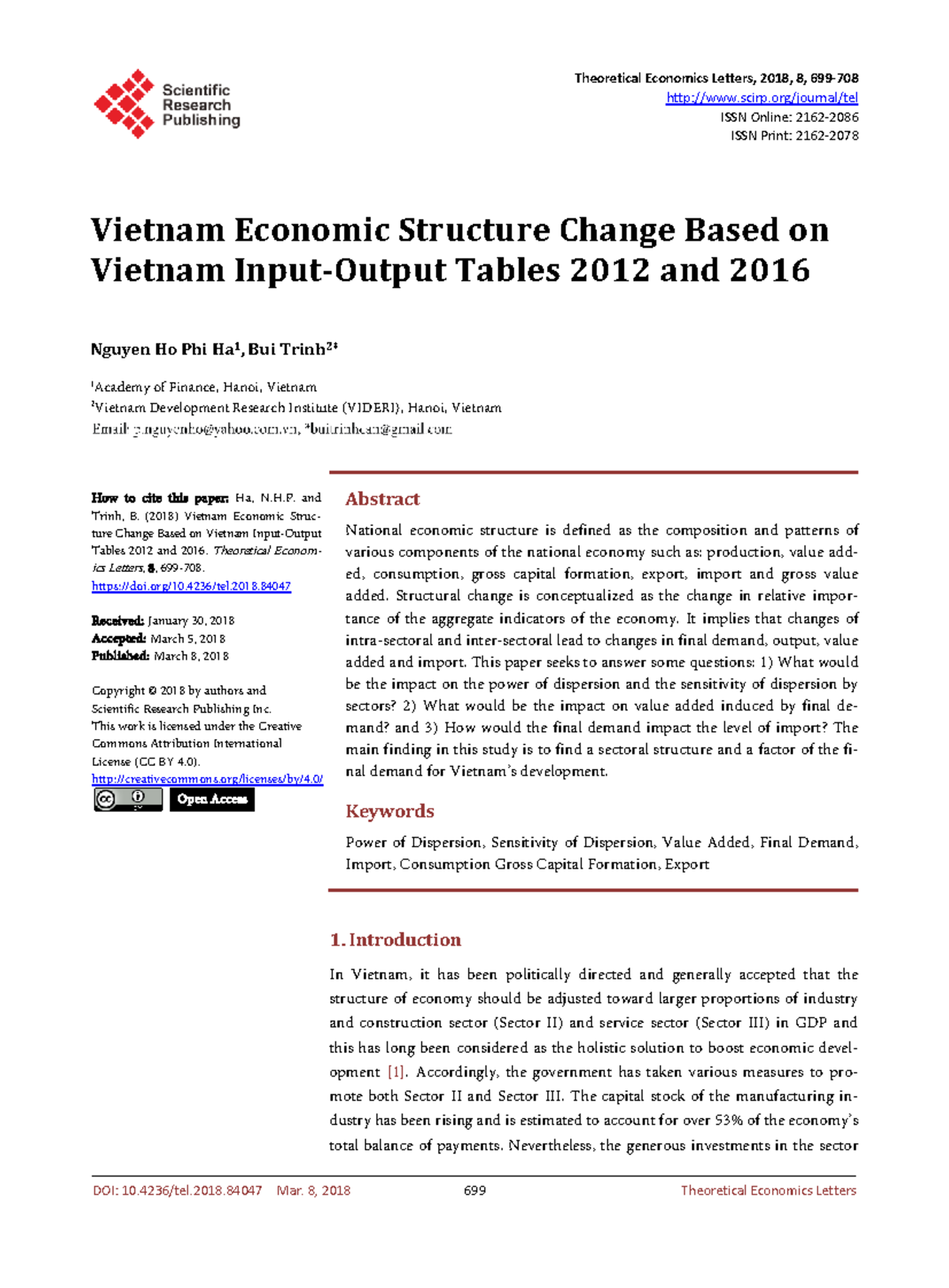 Vietnam Economic Structure Change: Insights from 2012 & 2016 Tables ...