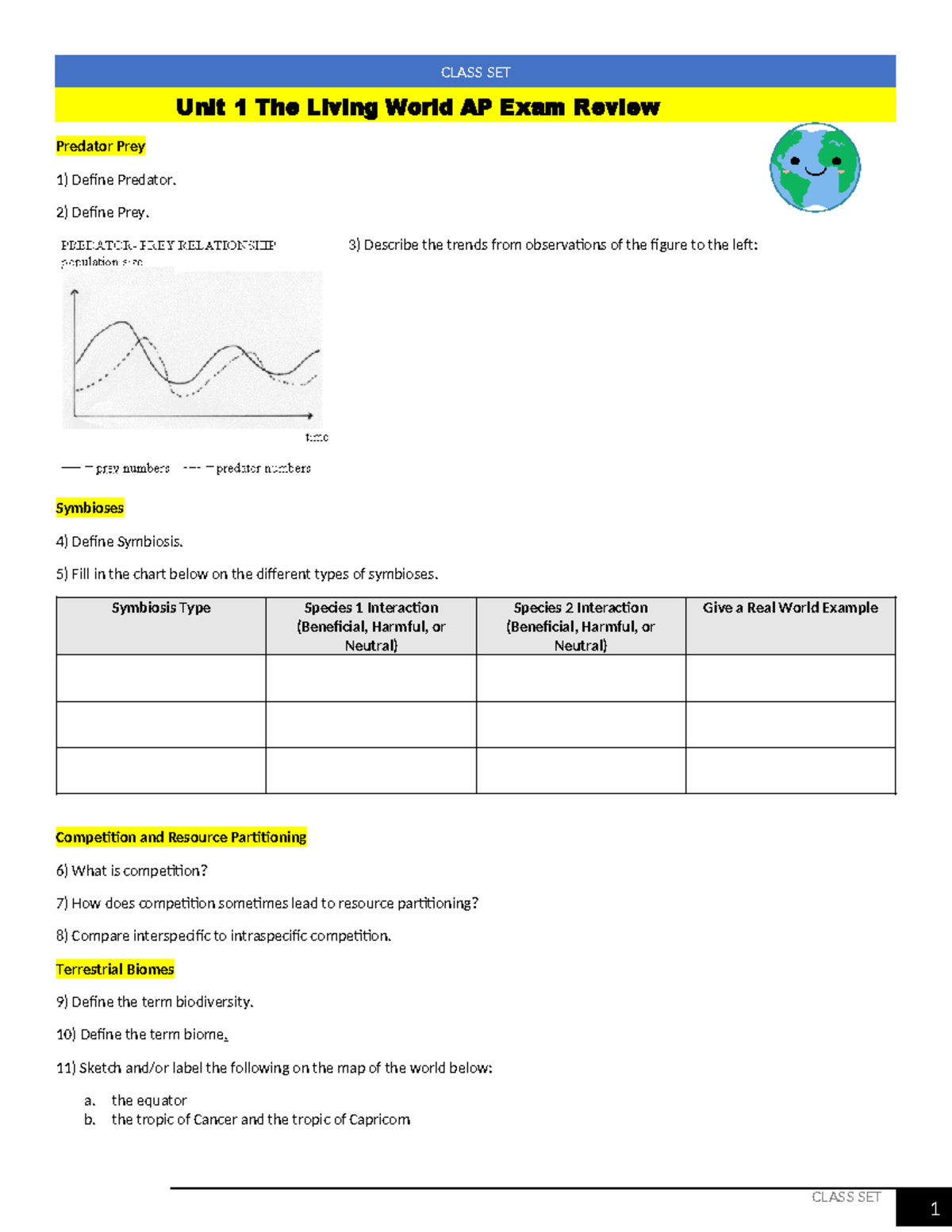 Unit 1 Ecology: Key Concepts & Vocabulary for AP Exam Prep - Studocu