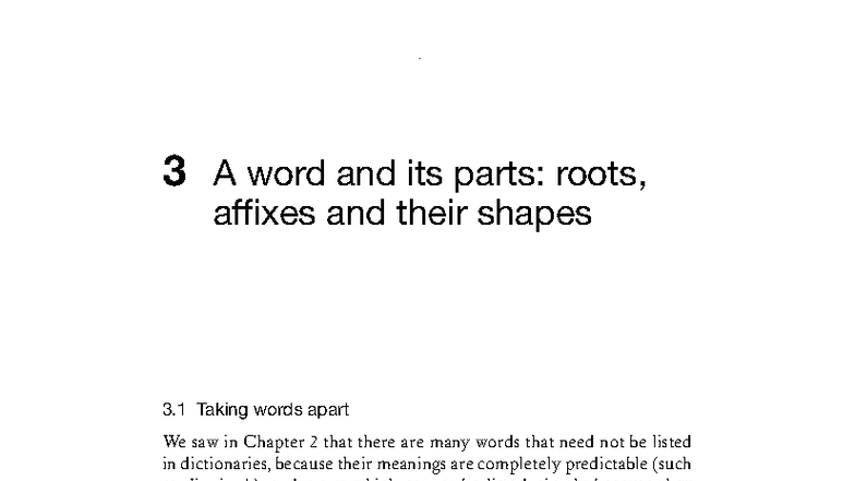ENG 101: Morphology - Roots, Affixes, and Word Structure Analysis - Studocu