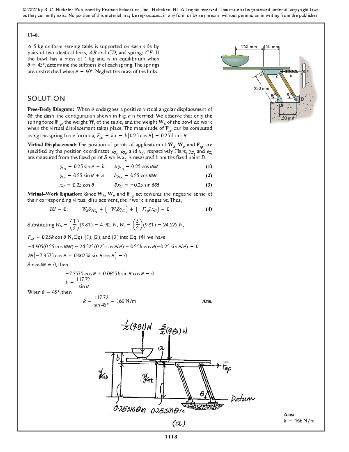 SWK 15th Ed Solution Manual: Spring Stiffness Calculation - Studocu