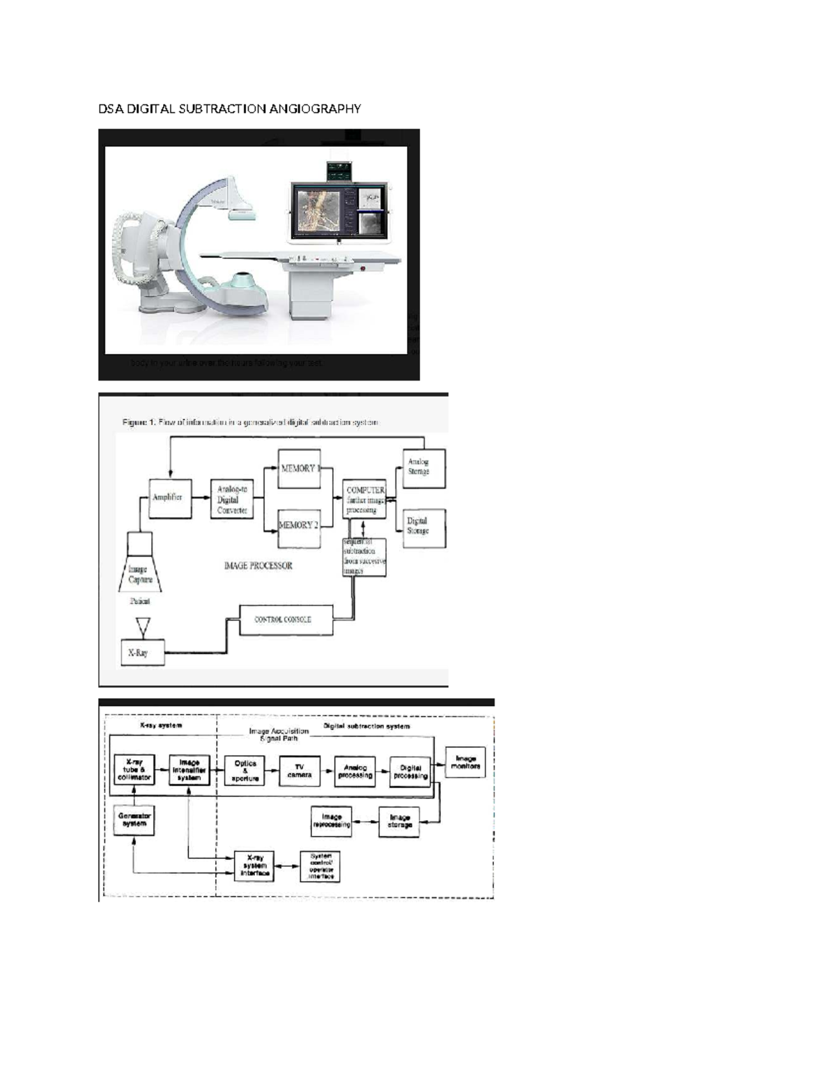 DSA 101: Digital Subtraction Angiography Overview and Techniques - Studocu