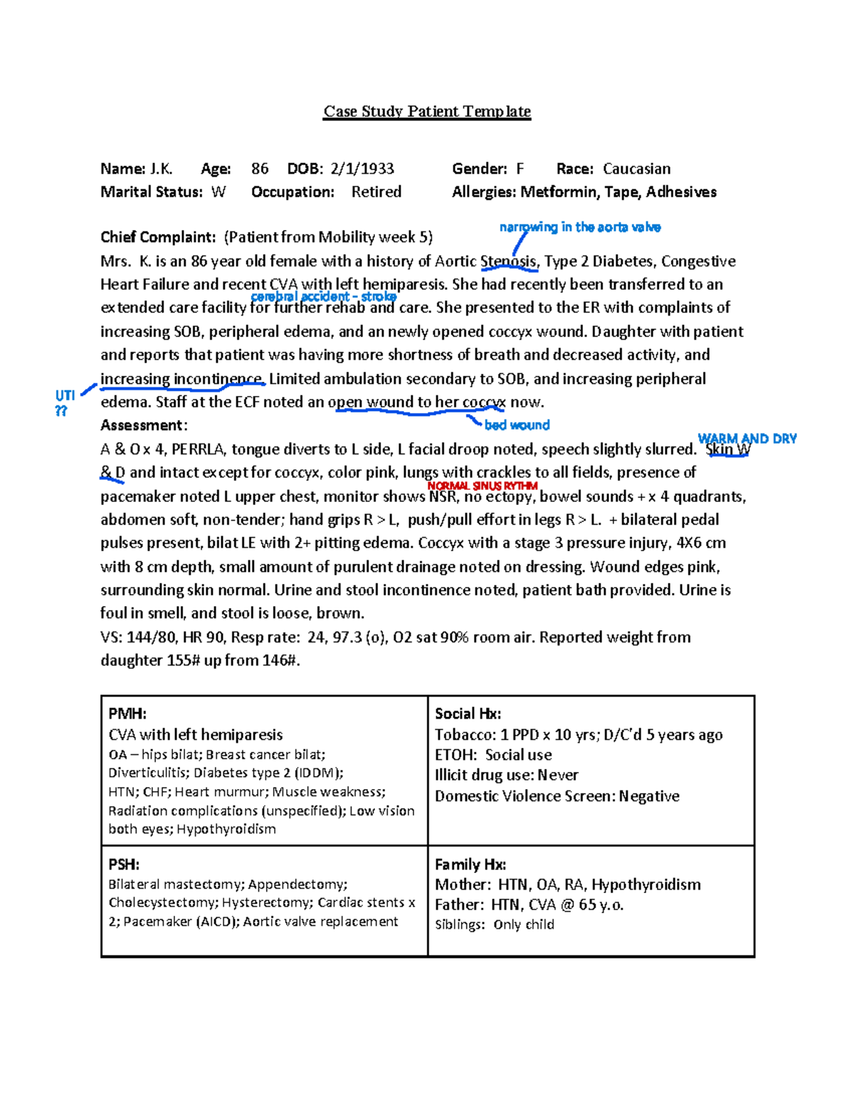 Case Study: Patient J.K. - Geriatric Care & Management - Studocu