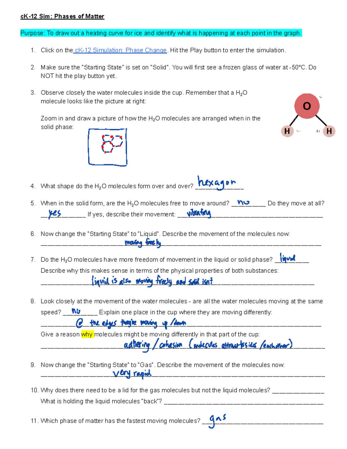 7.1 Sim: Phases of Matter - Heating Curve Analysis and Observations ...