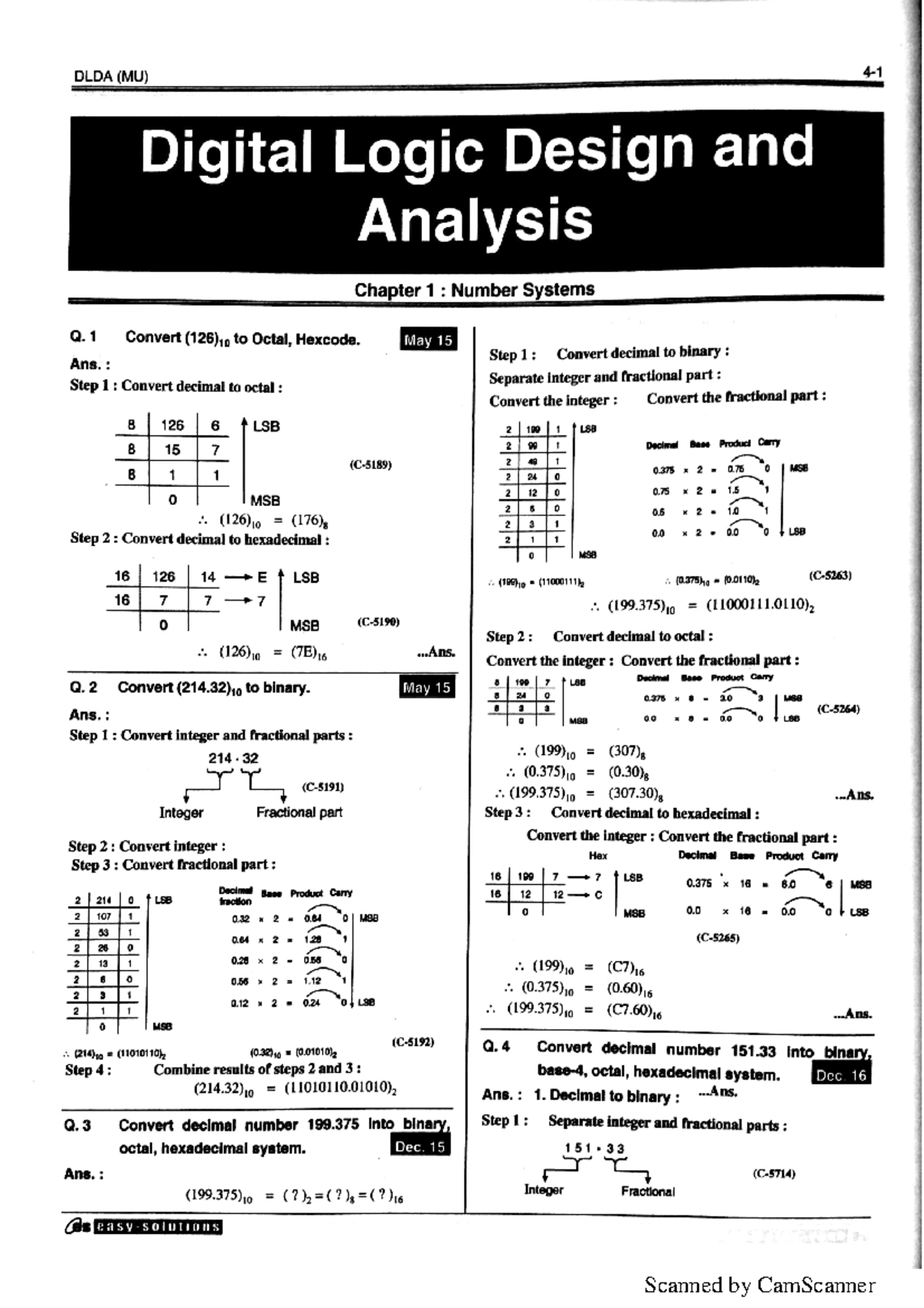 DLCA Easy Solution - dlcoa notes - Digital Logic Design and Analysis ...