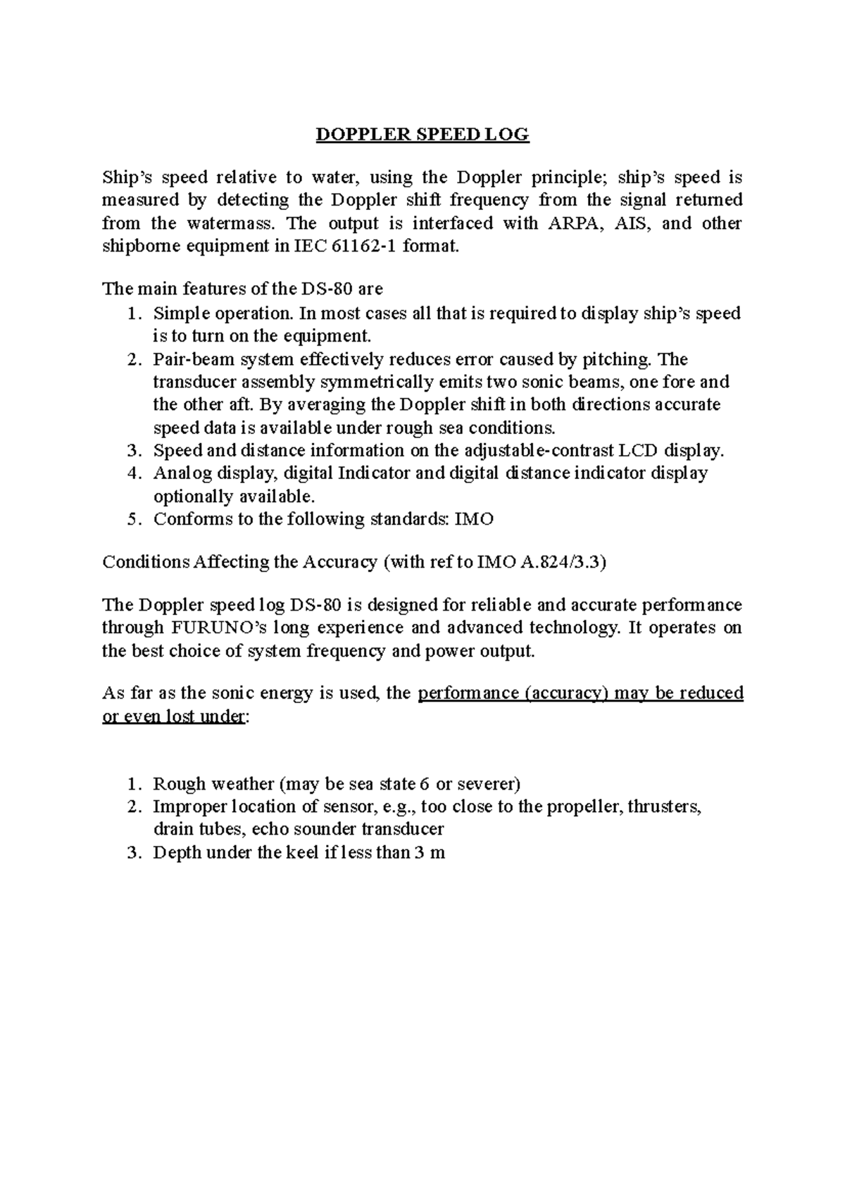Doppler & Electromagnetic Speed Logs: Principles & Performance Analysis ...
