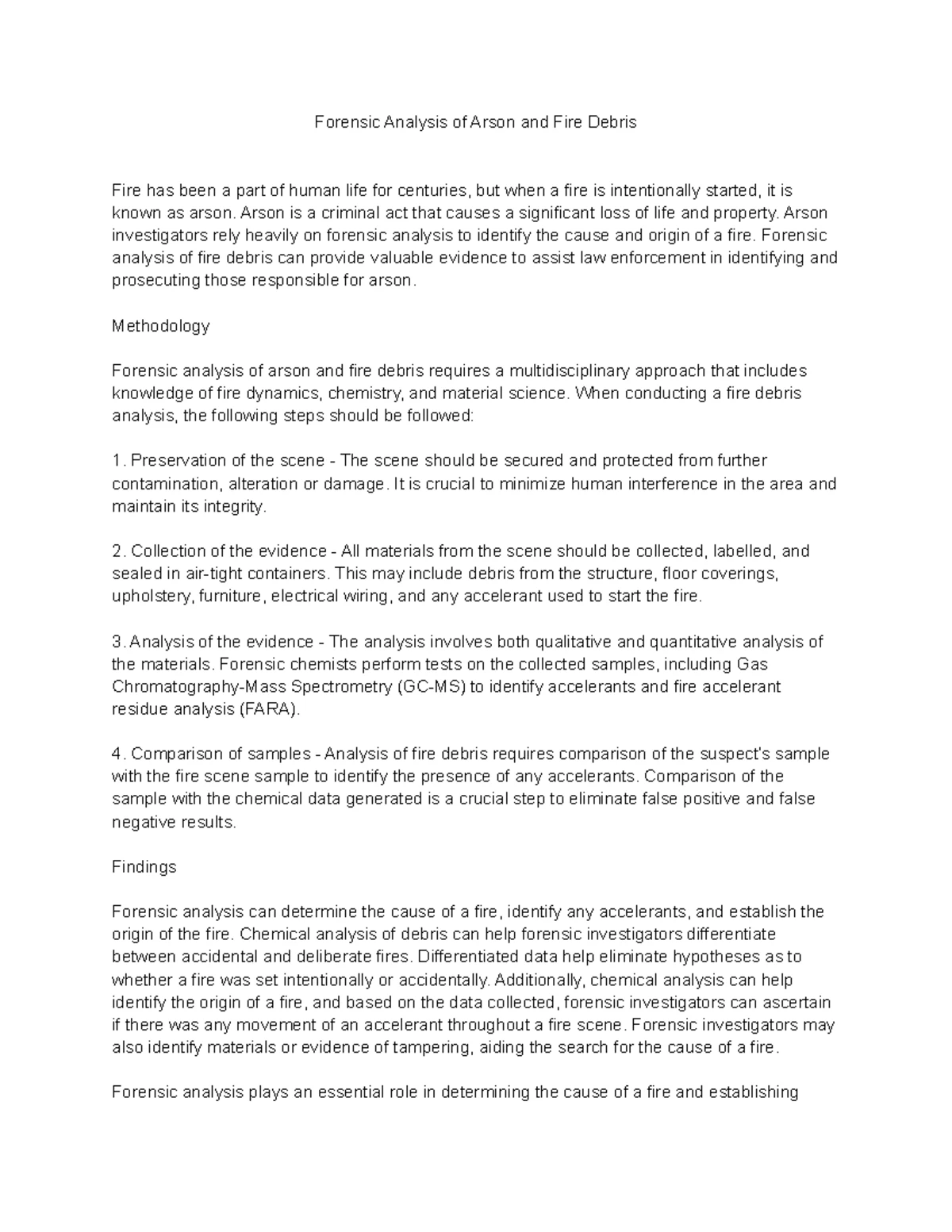 Forensic Analysis of Fibers and Textiles in Criminal Investigations ...