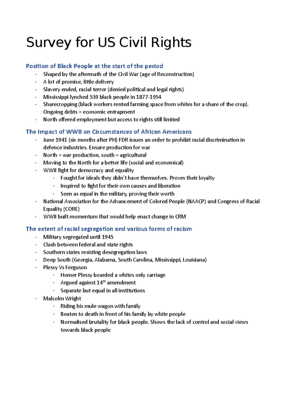 NEA Final Draft - Civil Rights Coursework on the impact of presidents ...