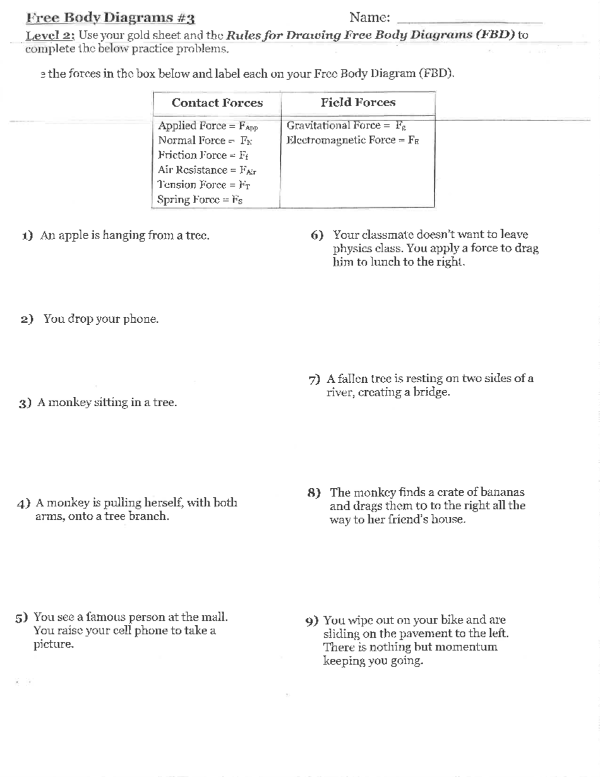 Free Body Diagrams FBD Practice Problems and Solutions - Studocu