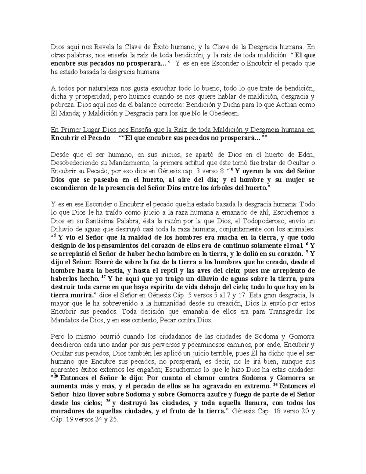 Dios aquí nos Revela la Clave de Éxito humano - En otras palabras, nos ...