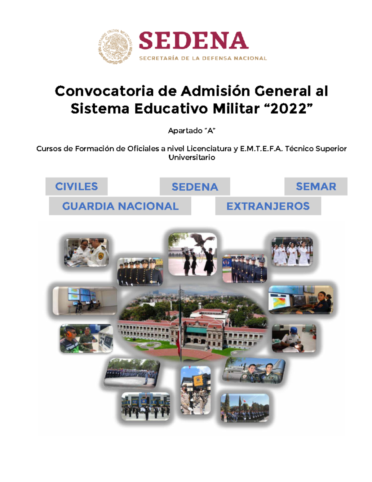 Convocatoria de Admisión 2022 al Sistema Educativo Militar - Studocu