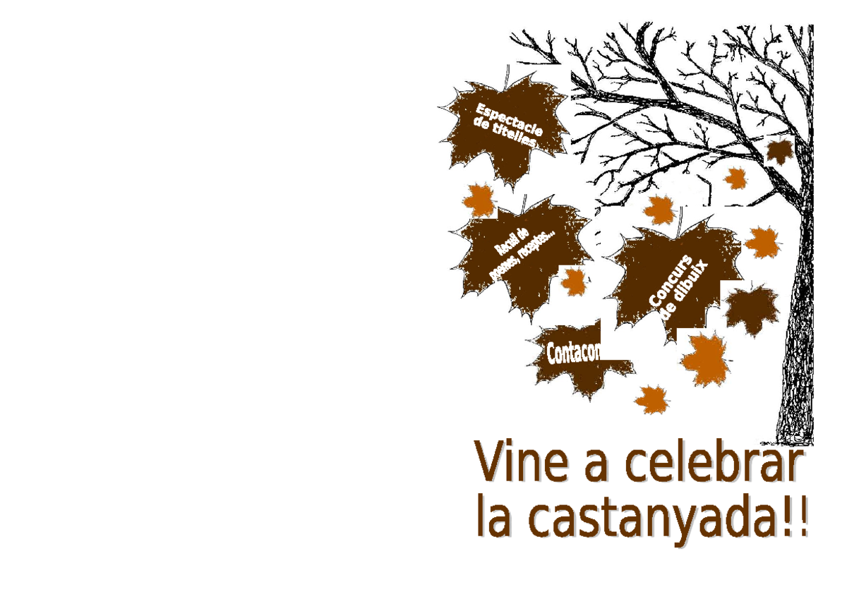 Díptic sobre la Castanyada: Tradicions i Receptes - Studocu