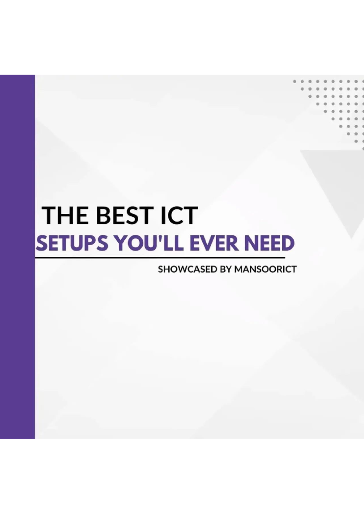 Best ICT Setups: HTF POI, MSS, FVG & Risk Management - Studocu