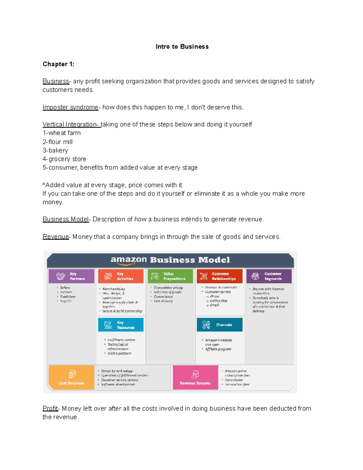 Comprehensive Business Concepts and Strategies: Intro to Business - Ch ...