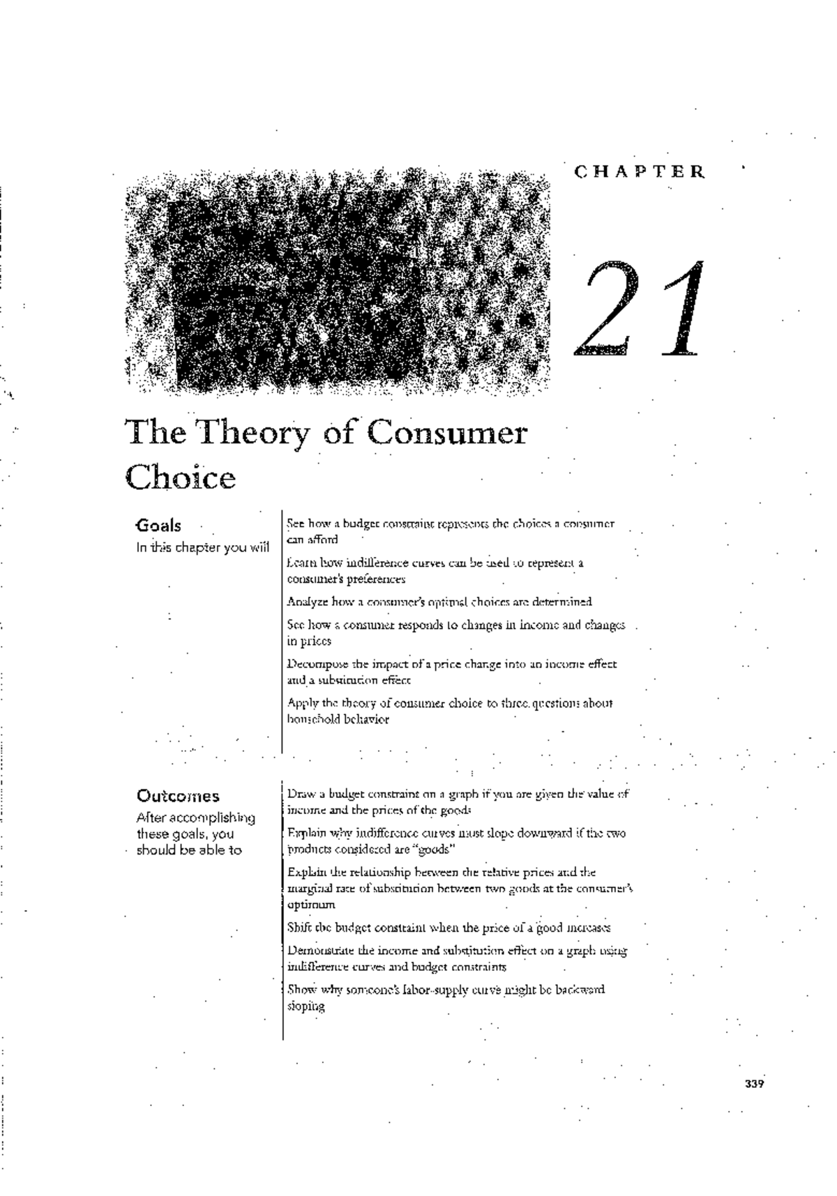 CHAPTER 21: THE THEORY OF CONSUMER CHOICE - Key Concepts and ...